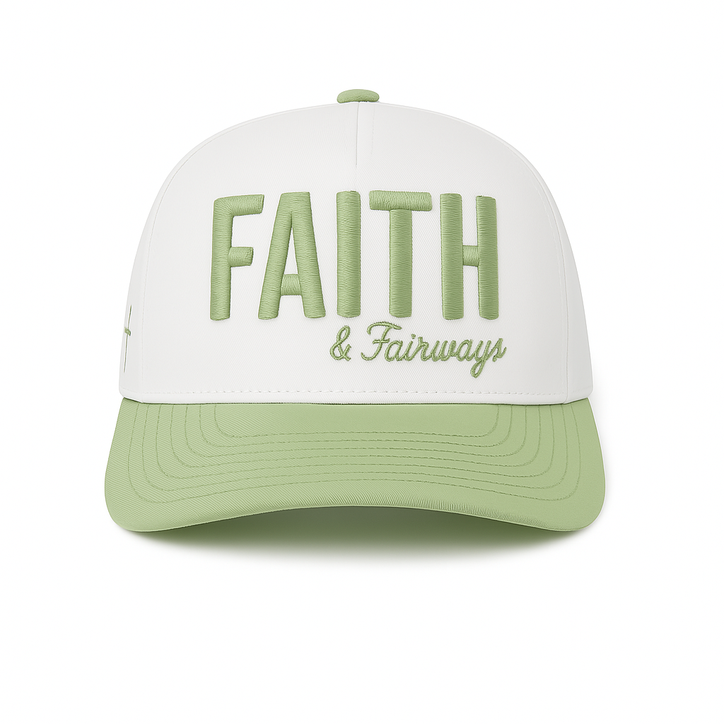 Faith and Fairways Hat - Pastel Sage – Tees Crossed Golf