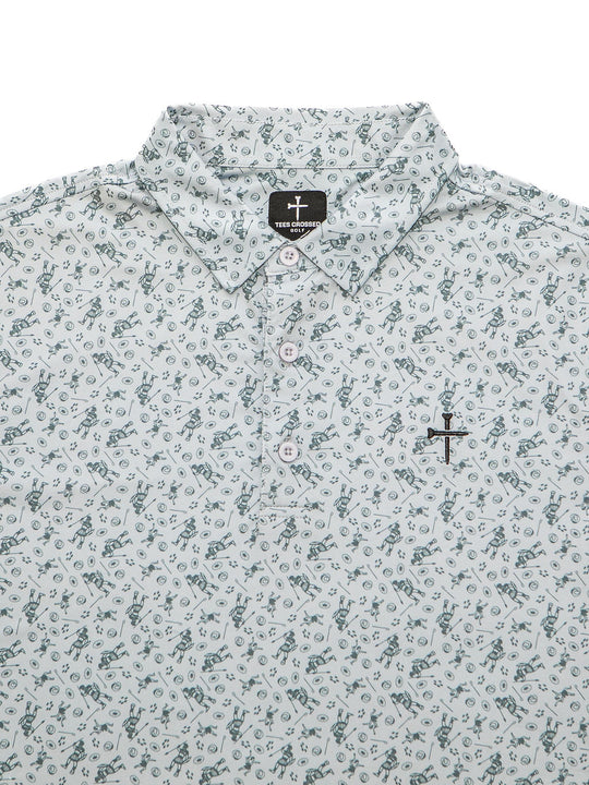 David and Goliath Polo - Gray – Tees Crossed Golf